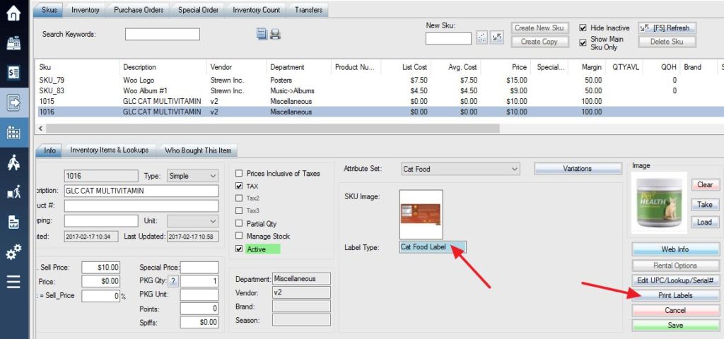 Attribute Label Type: Apply which label type for a sku - SooPOS Support