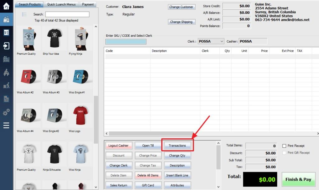 Recall Transaction Functions - SooPOS Support