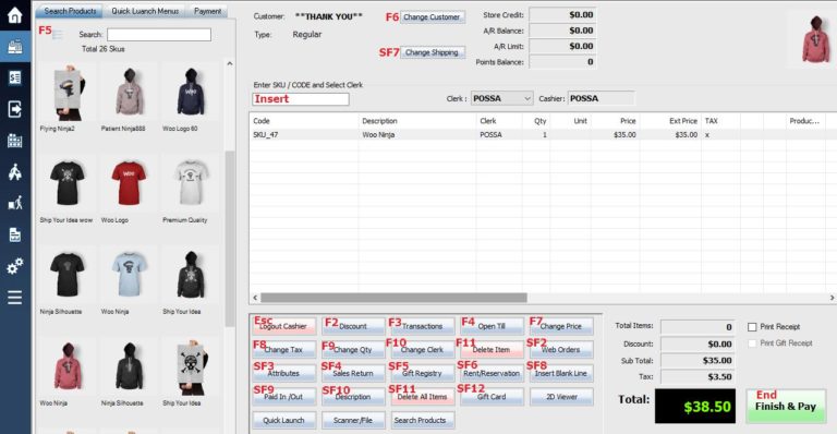 Point of Sale Keyboard Shortcuts - SooPOS Support